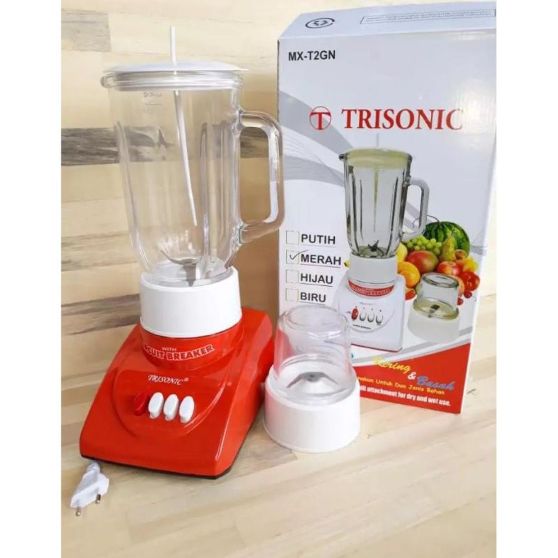 Jual BLENDER TRISONIC MX - T2GN PUTIH BLENDER JUICE JAR KACA 2 In 1 LOW WATT | Shopee Indonesia