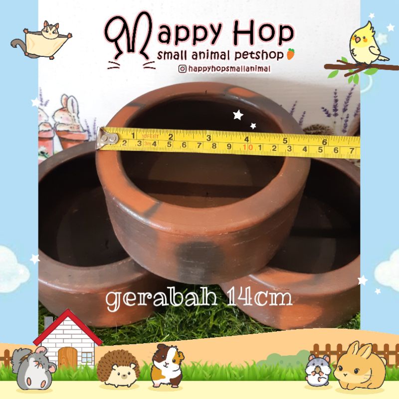 Jual Gerabah tempat pakan hewan kelinci marmut 14 cm | Shopee Indonesia