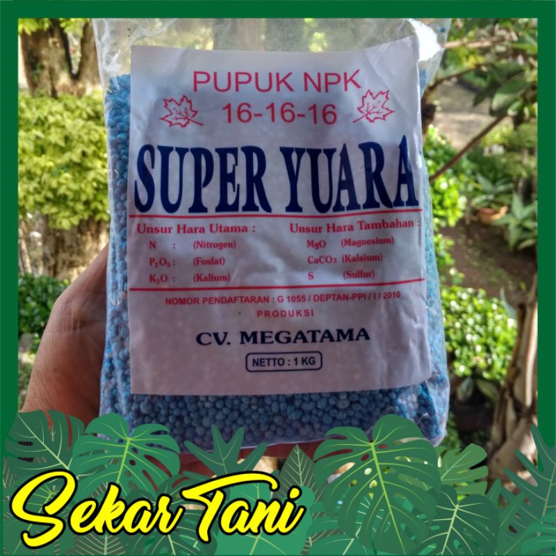 Jual pupuk npk 16-16-16 super yuara (1000gr) | Shopee Indonesia