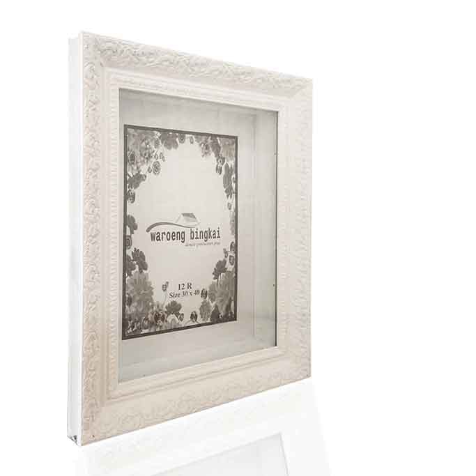 Jual bingkai frame mahar ukuran 12R 30X40 cm FM07 ukir putih | Shopee ...