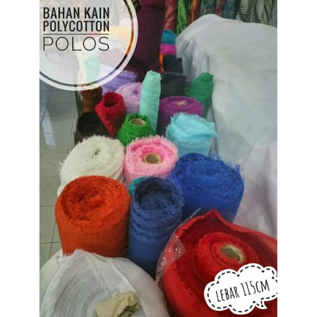 Jual Bahan Kain Furing Polycotton Sifon polos / puring double hycon ...