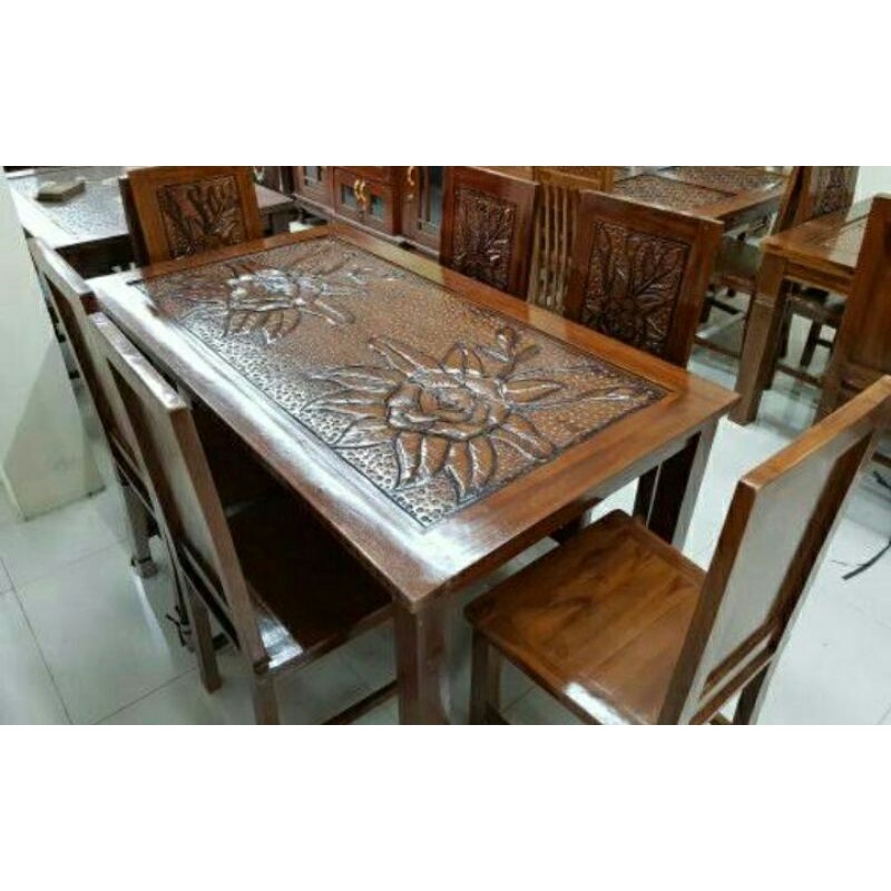 Jual Meja makan kayu jati | Shopee Indonesia