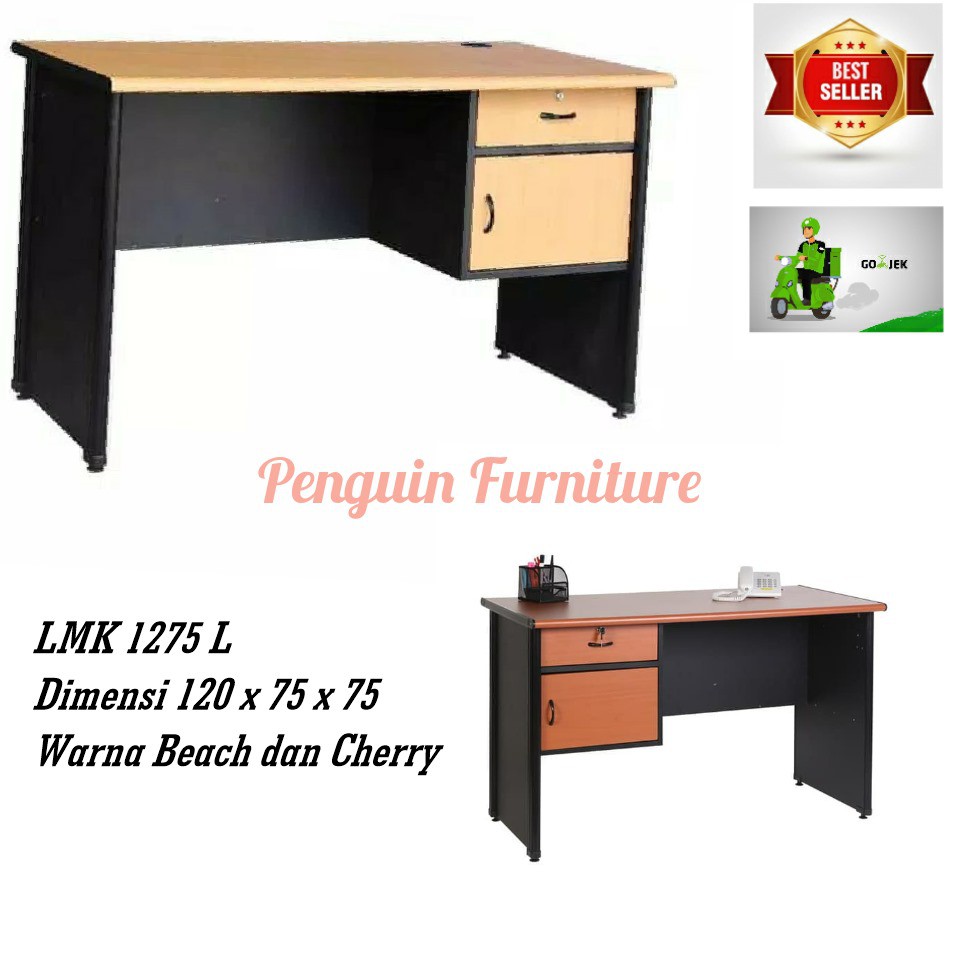 Jual Meja kantor / meja komputer Lunar LMK 1275 L1 (DROP) | Shopee ...
