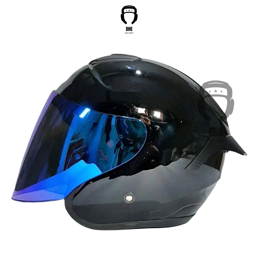 Jual Helm Kyoto DYR Osaka Hitam Original Paket Ganteng Visor Iridum dan ...