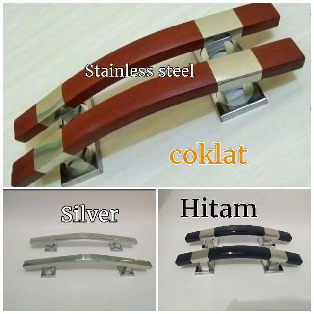 Jual Handle Pegangan Pintu Rumah 45cm Melengkung hitam | Shopee Indonesia