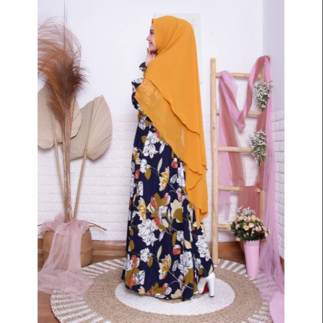 Jual BDEZ - JUMBO - SYARI SET KHIMAR - SYARI BUNGA TERATAI - GAMIS SET KHIMAR 2 LAYER | Shopee ...