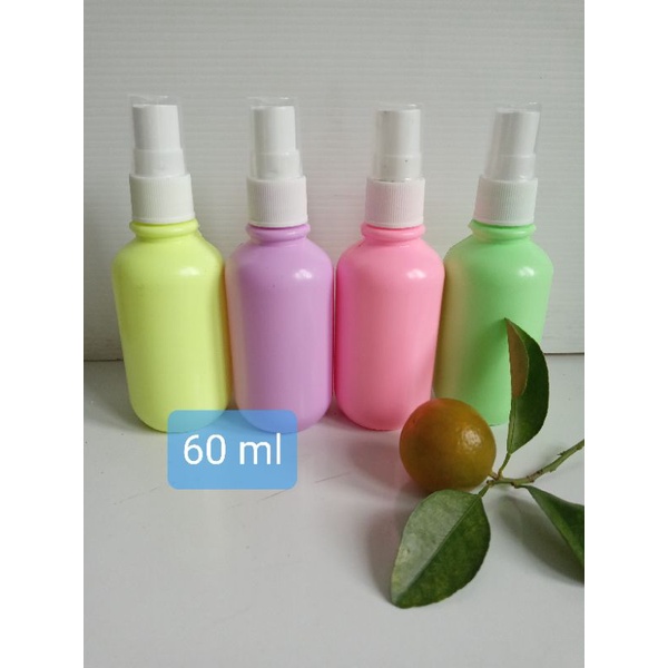 Jual Botol spray +/-60ml warna tutup putih/tutup warna,putih dan bening ...
