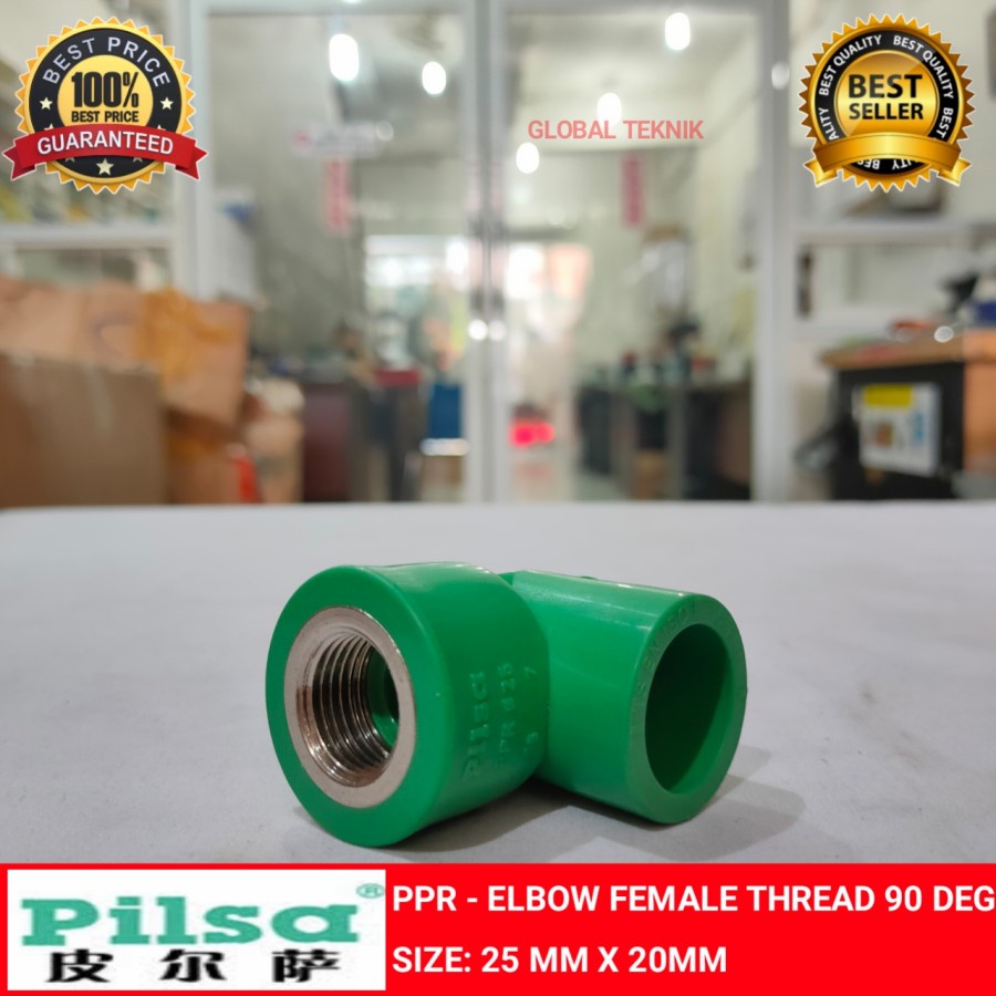 Jual ELBOW FEMALE THREADED PPR, 90 DEG, SIZE: 25 MM X 20 MM, PILSA | Shopee Indonesia