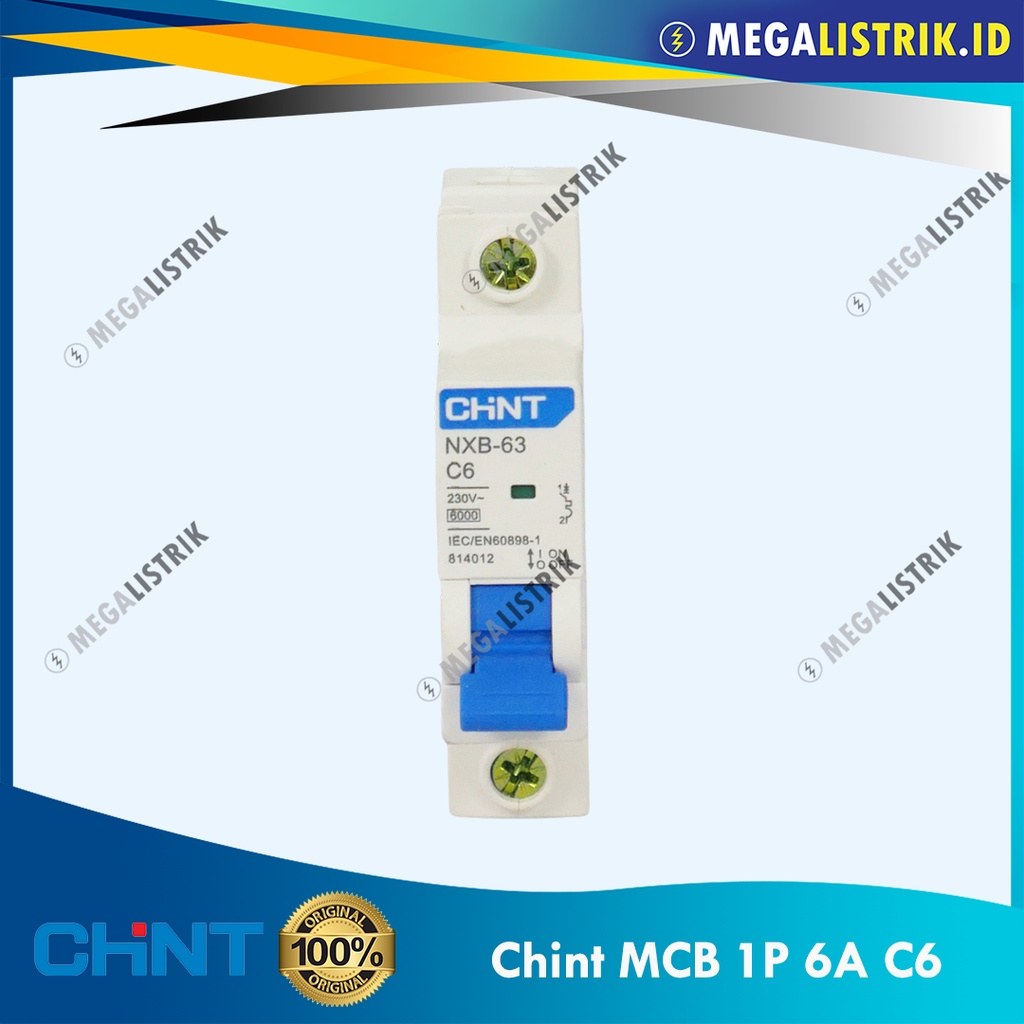 Jual CHINT MCB 1P 6A / 1 PHASE 6 AMPERE / 6 A 6KA SNI NXB-63 C6 ...