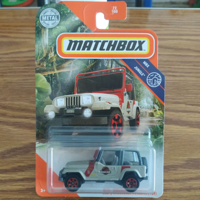 Jual Matchbox Jeep Wrangler Jurasic Park | Shopee Indonesia