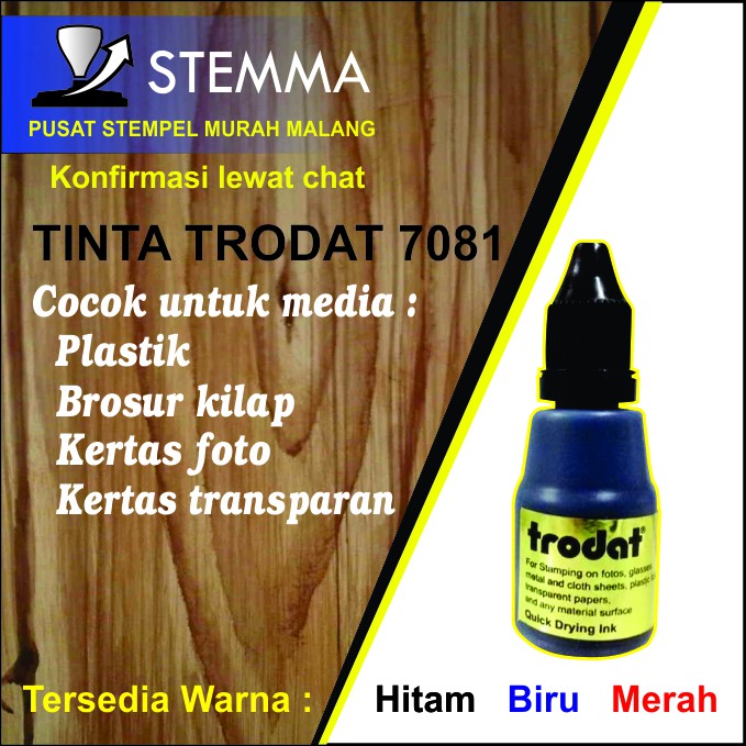 Jual TINTA STEMPEL PLASTIK TRODAT 7081 | Shopee Indonesia
