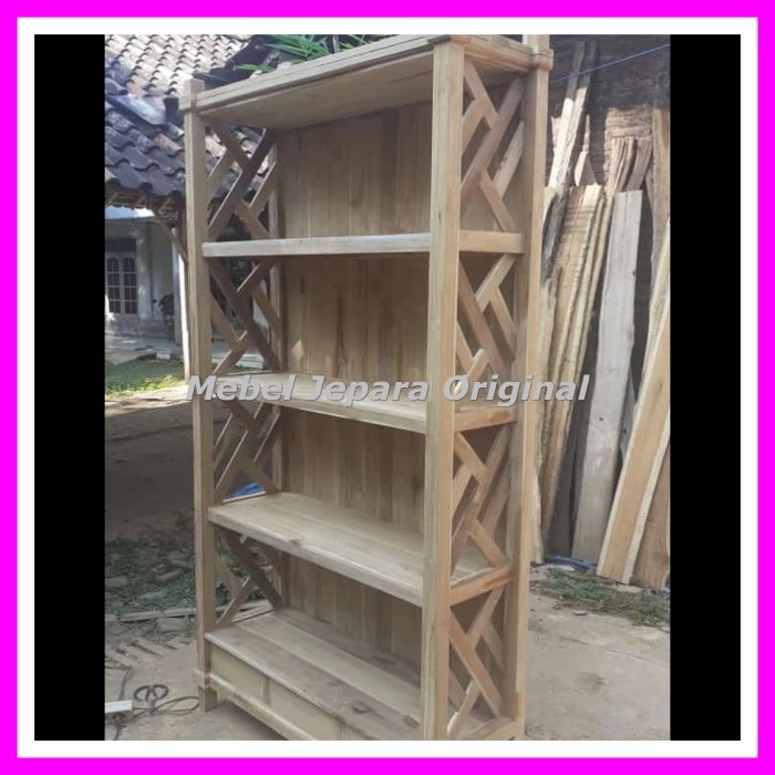 Jual Lemari Rak Buku Kayu Jati - Rak Tas Boneka Kayu Jati Mebel Jepara ...