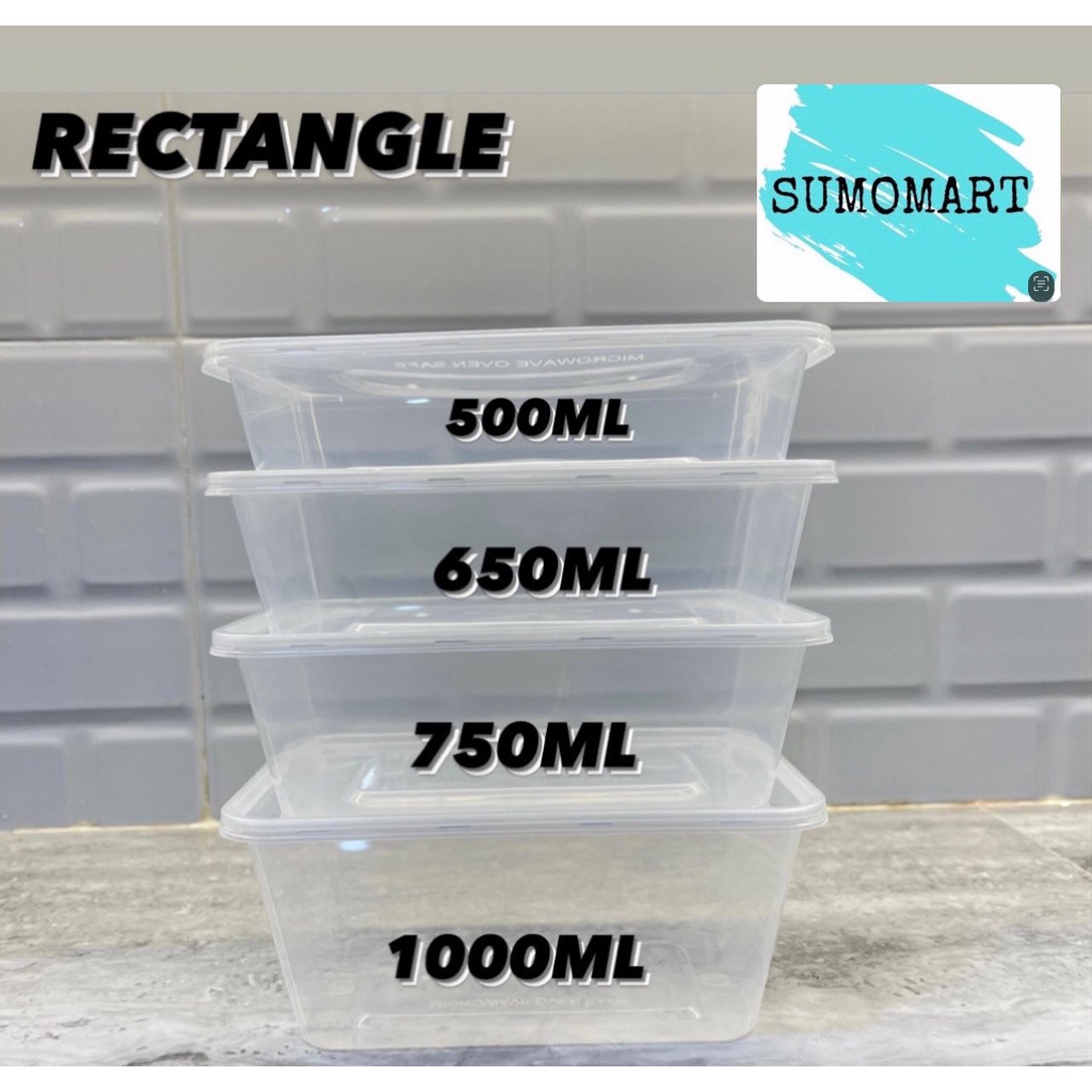 Jual 1000 Ml Thinwall Kotak Makan Persegi Thinwall Food Container