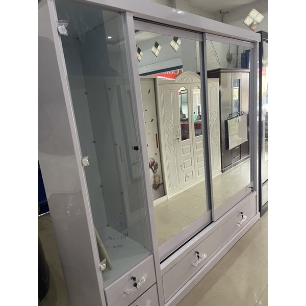 Jual Lemari Pakaian HPL Sliding Menara Kaca | Shopee Indonesia