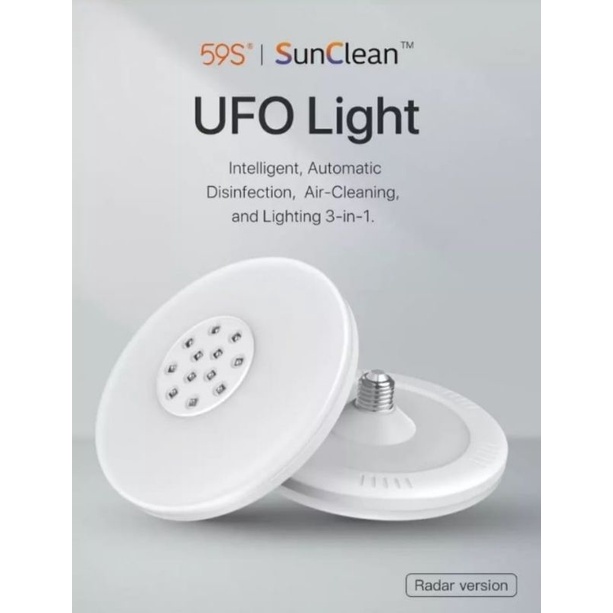 Jual Sunclean UV-C Sterilization LED UFO Light 200mm With Radar ...