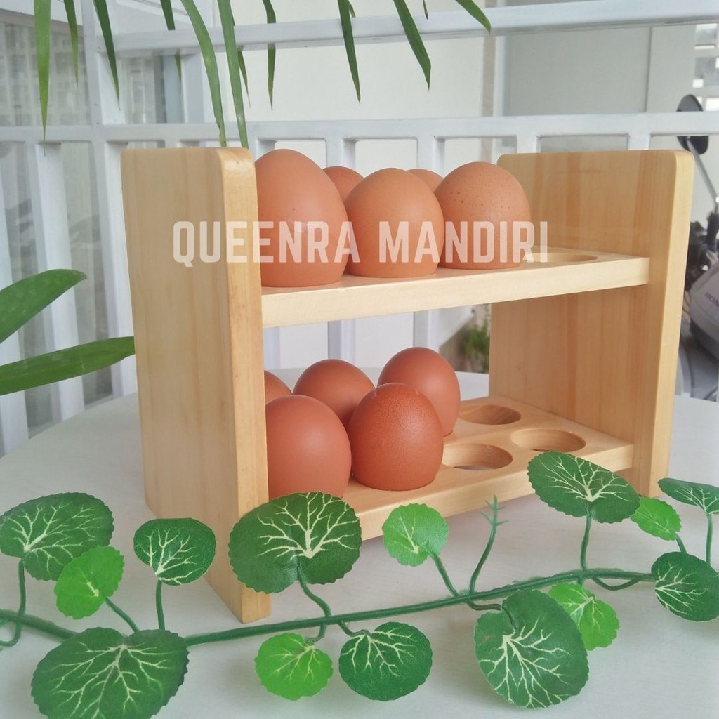 Jual Queenra Winazar - Rak Telur Kayu Pinus Halus Kotak Tempat Telor ...