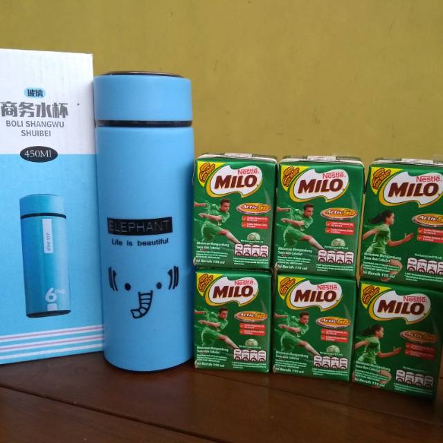 Jual Paket Milo 6 x 115 ml Free Botol Minum 450 ml | Shopee Indonesia