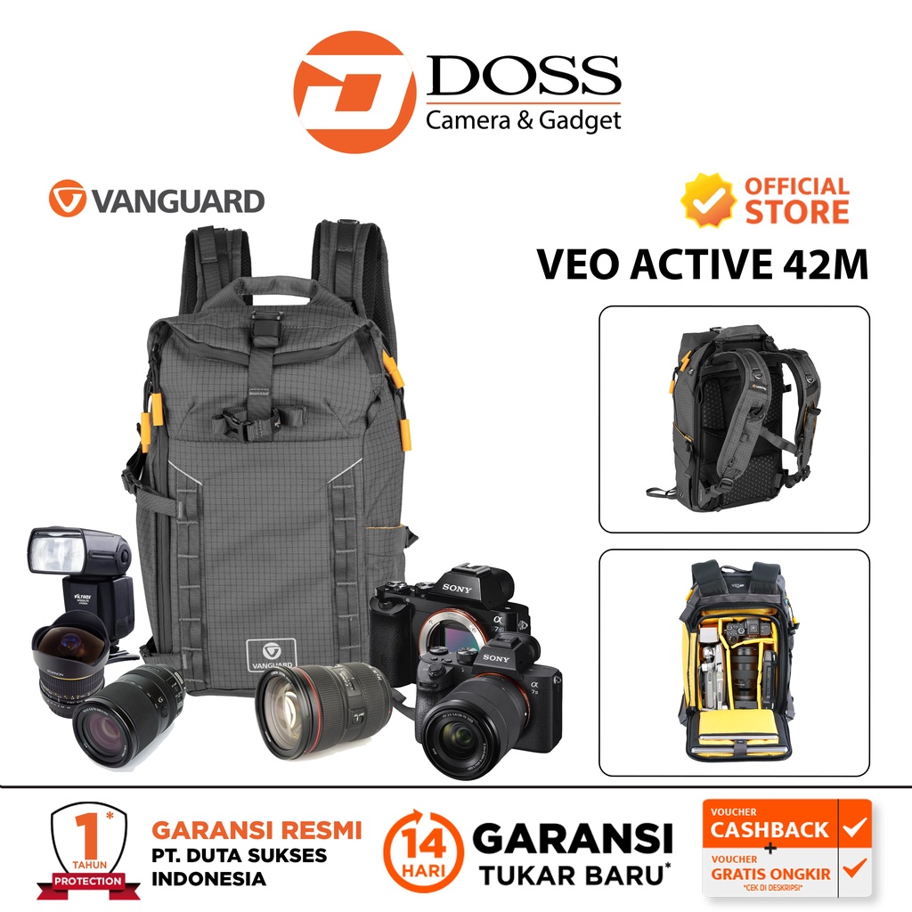 Jual Vanguard Veo Active 42M GREY / Tas Kamera Professional | Shopee ...