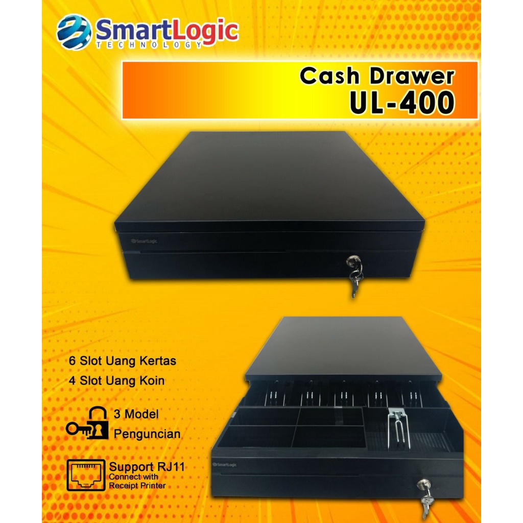 Jual Smartlogic UL 400 RJ11 - Cash Drawer - Laci uang | Shopee Indonesia