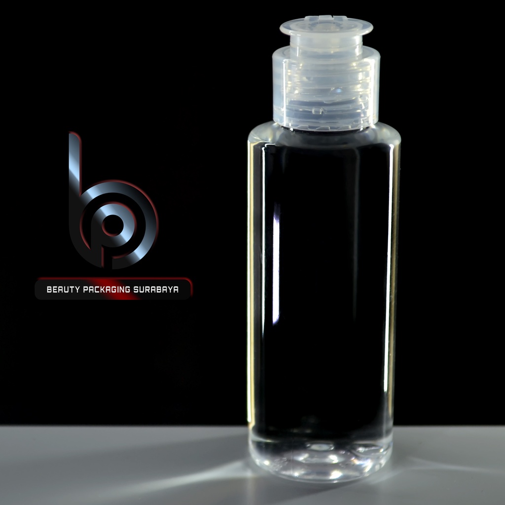 Jual Botol Plastik PET 100ml RF Bening Tutup Fliptop Jamur - MOQ 5 PCS | Shopee Indonesia