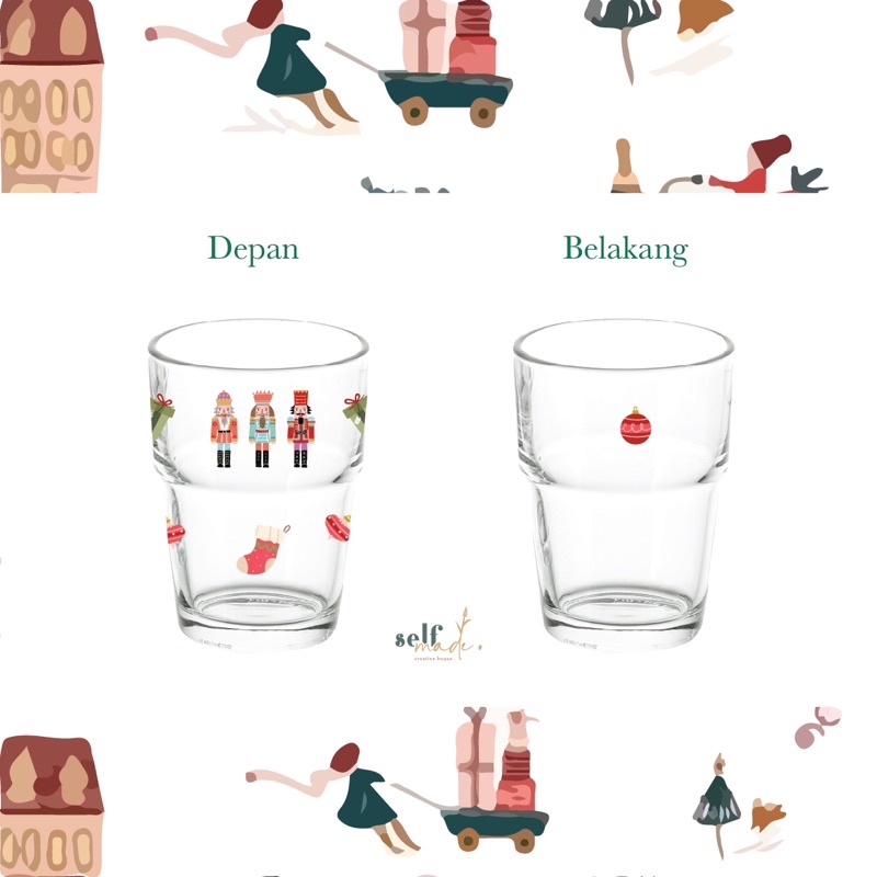 Jual Nutcracker Mini Glass christmas hampers gift | gelas aesthetic ...