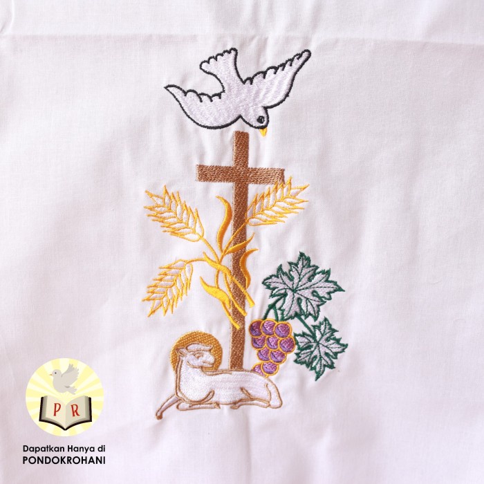 Jual Taplak Meja Altar - Taplak Meja Altar Ibadat Katolik Putih Bordir ...