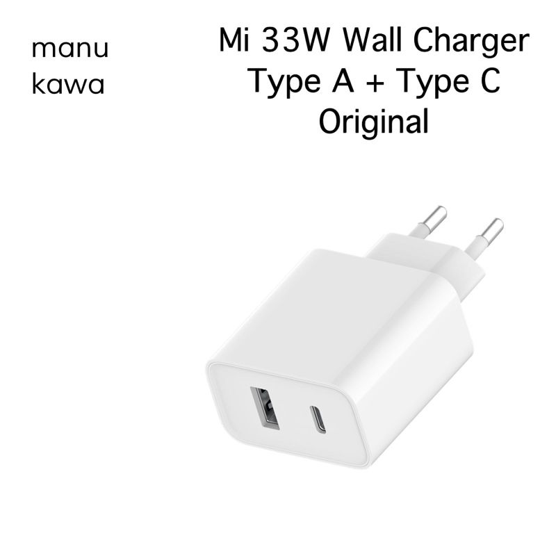 Jual Xiaomi Mi 33W Wall Charger Type A + Type C Original Resmi | Shopee ...