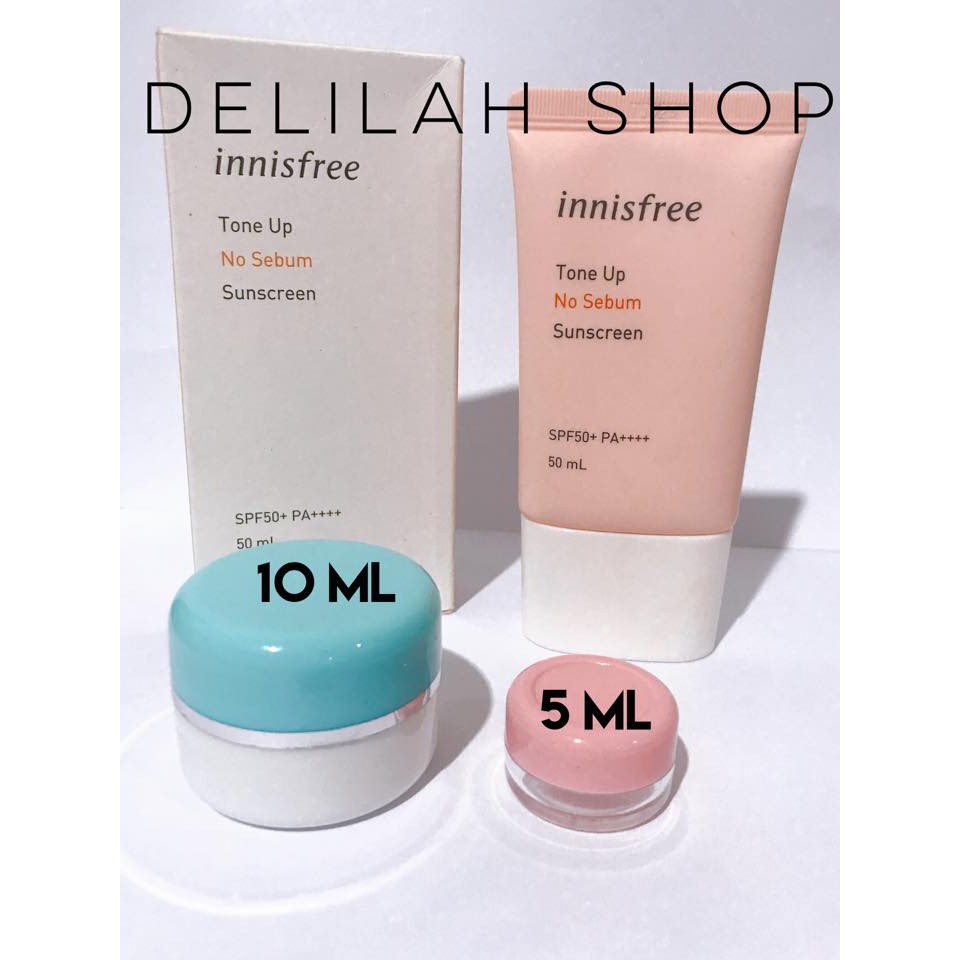 Jual Share in jar Innisfree Tone Up No Sebum Sunscreen SPF50+ PA++++ | Shopee Indonesia