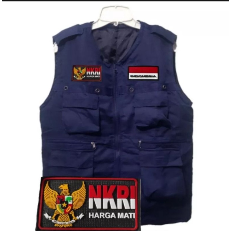 Jual Rompi lapangan pria keren bordir NKRI HARGA MATI keren Rompi cargo ...