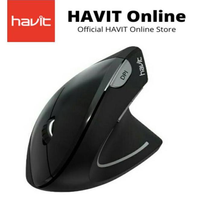 Jual HAVIT HV-MS55GT Wireless Vertical Mouse with Ergonomic Design, Optical - Hitam | Shopee ...