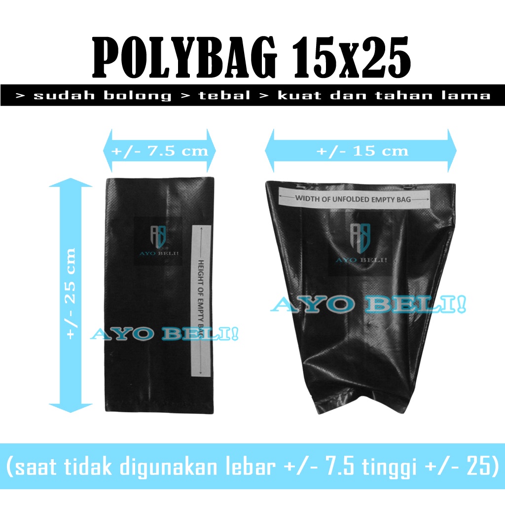 Jual 1pc Polybag L 15x25 Polybag Lipat / Polibag / Polibeg / Polibek ...
