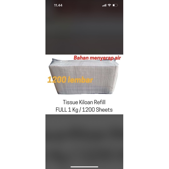 Jual tisu kiloan repack Merk Clean plus uk 1kg 1200 sheet | Shopee ...