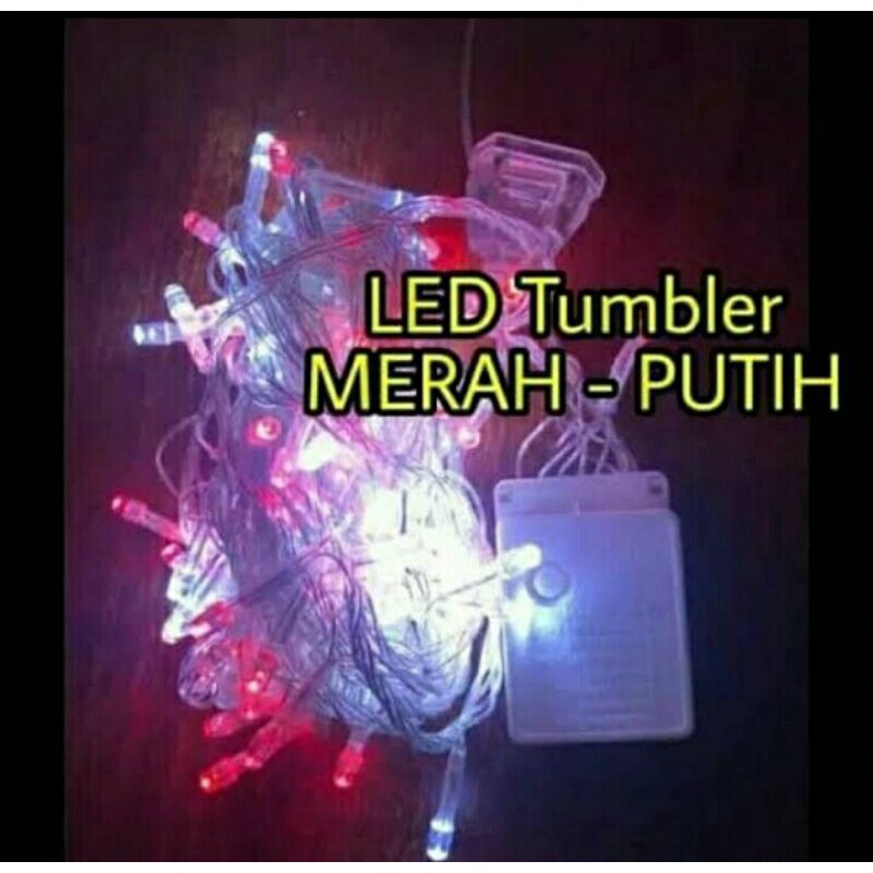 Jual lampu tumblr merah putih agustusan kelap kelip 100 lampu led murah ...