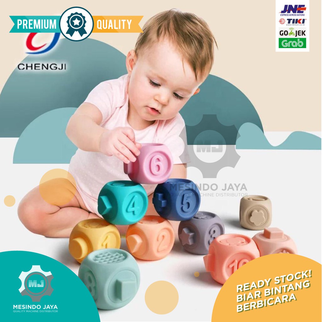 Jual Mainan Edukasi Anak Mainan Baby Susun Balok Bayi Soft Building ...