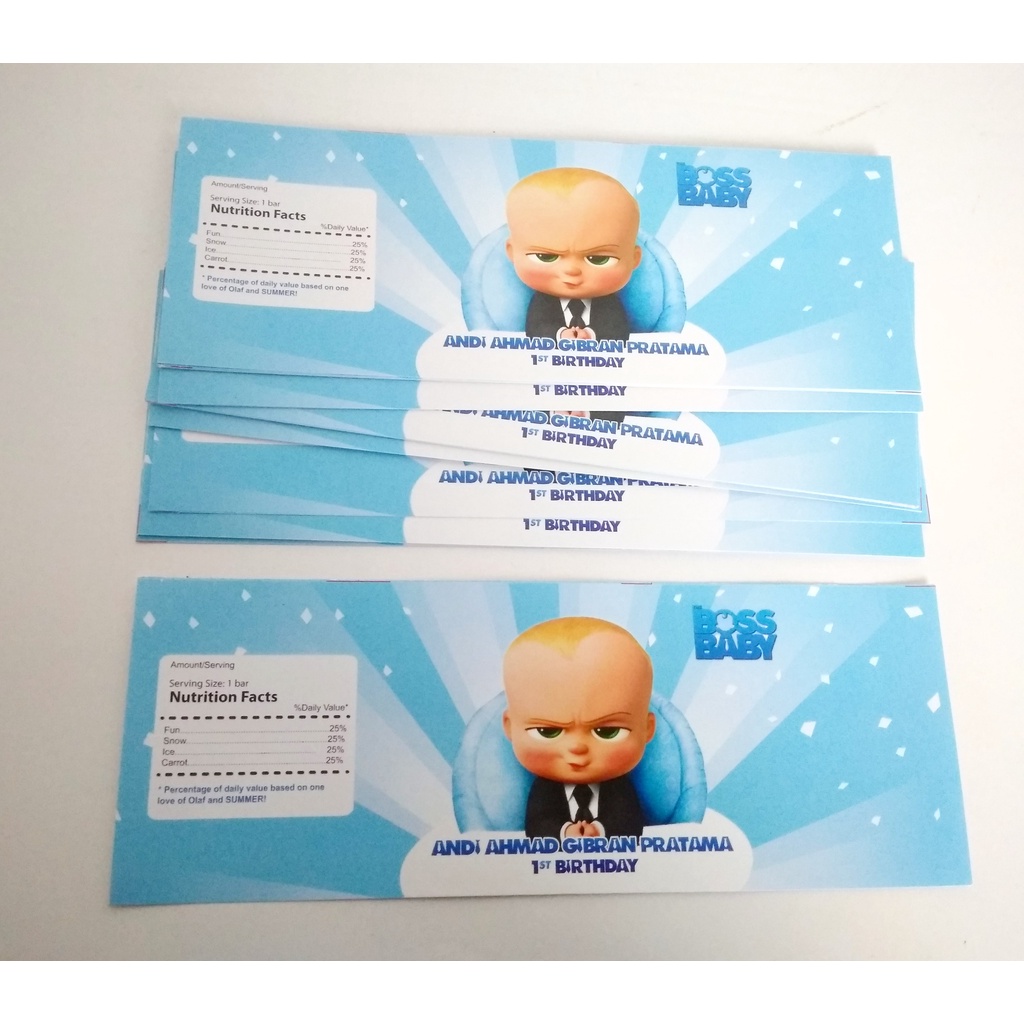 Jual label susu botol baby boss / label minuman baby boss / label susu ...