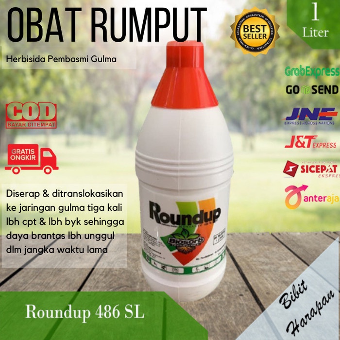 Jual NEW Obat Rumput Roundup 486 SL Herbisida Pembasmi Rumput Gulma 1 ...
