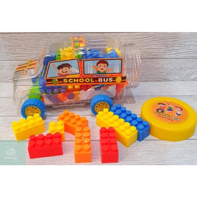 Jual Mainan Anak Bus Sekolah Isi Lego Brick School Bus Blocks 18205C ...