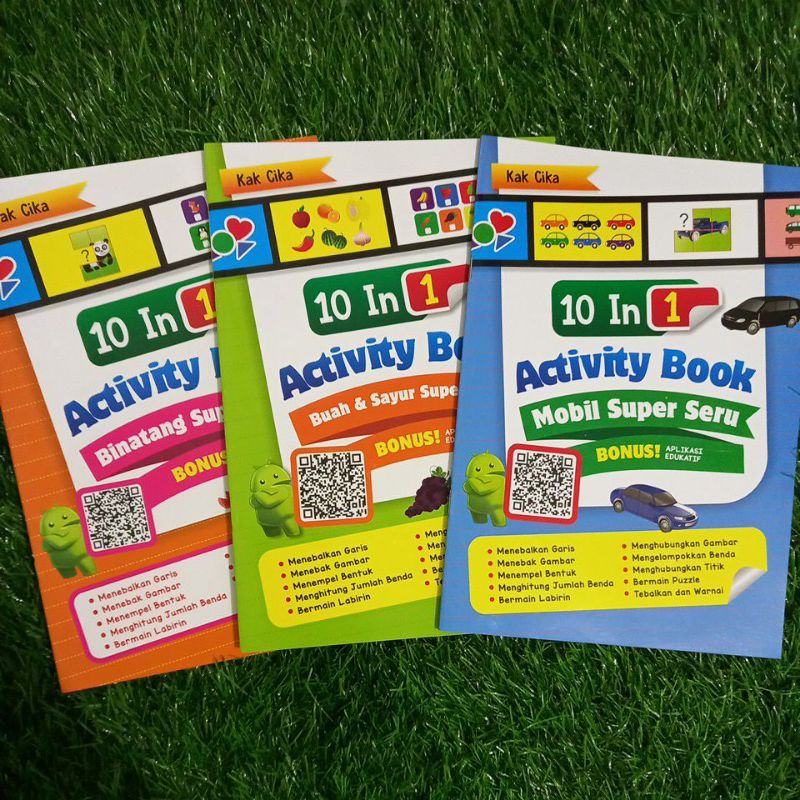 Jual buku murah 10 In 1 Activity Book: Mobil, Buah & Sayur, Dan ...