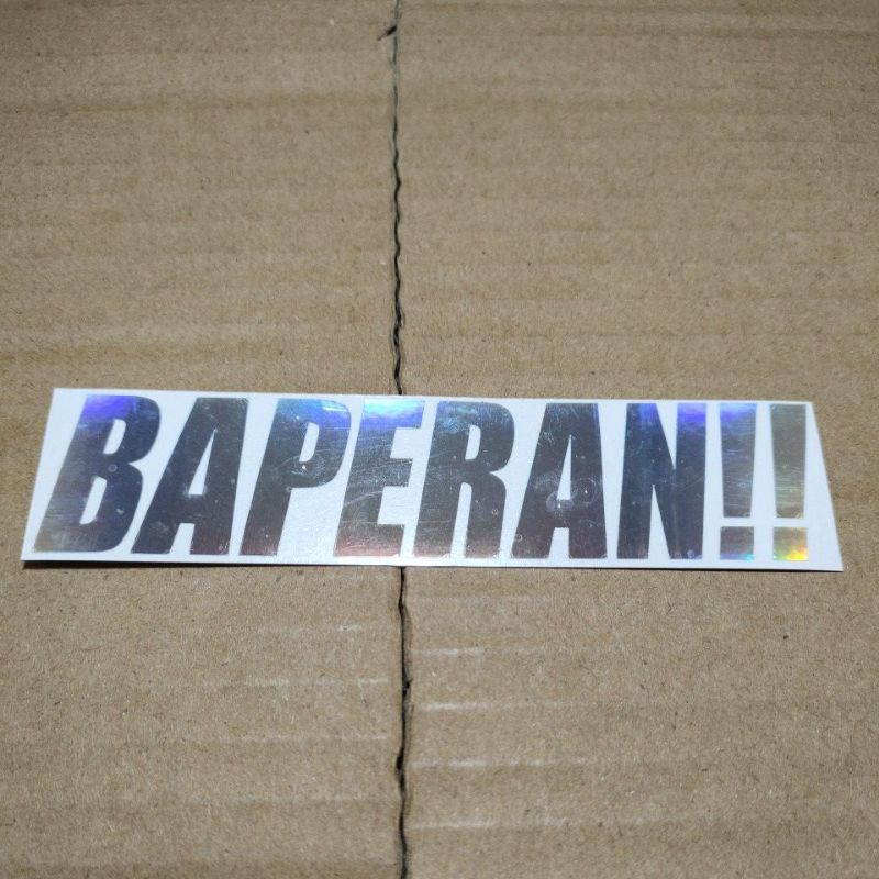 Jual STICKER STIKER CUTTING BAPERAN!! PUTIH HITAM HOLOGRAM SILVER ...