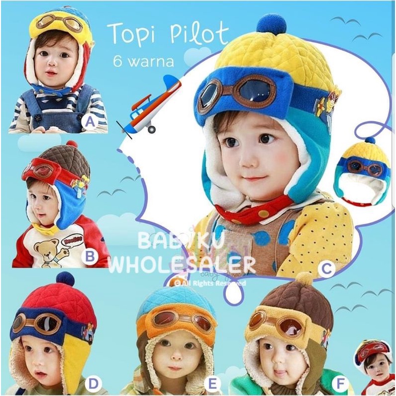Jual Pilot hat topi korea anak / Topi pororo | Shopee Indonesia