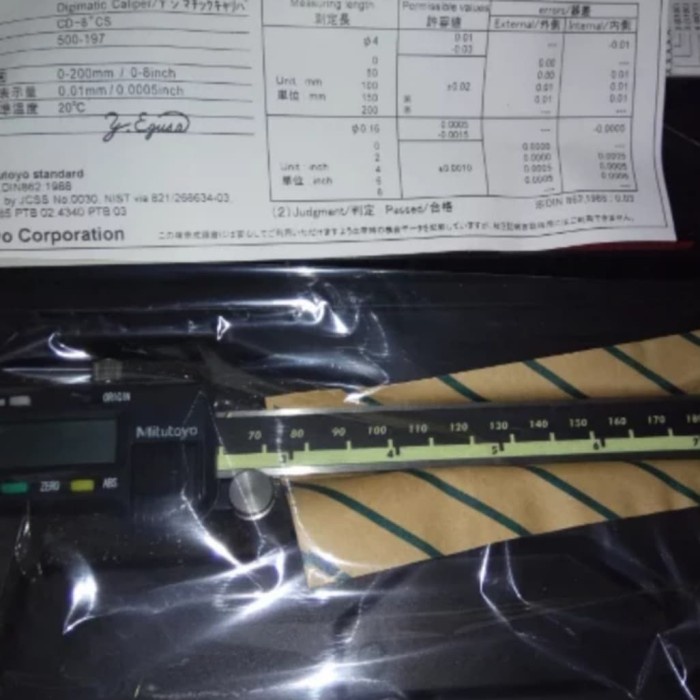 Jual Sigmat Digital MITUTOYO 8 Inch / Alat ukur digital / digital ...