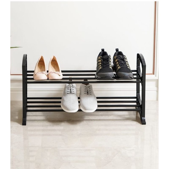 Jual Krisbow/Stora Rak Sepatu Stackable 2 Tingkat - Hitam | Shopee ...