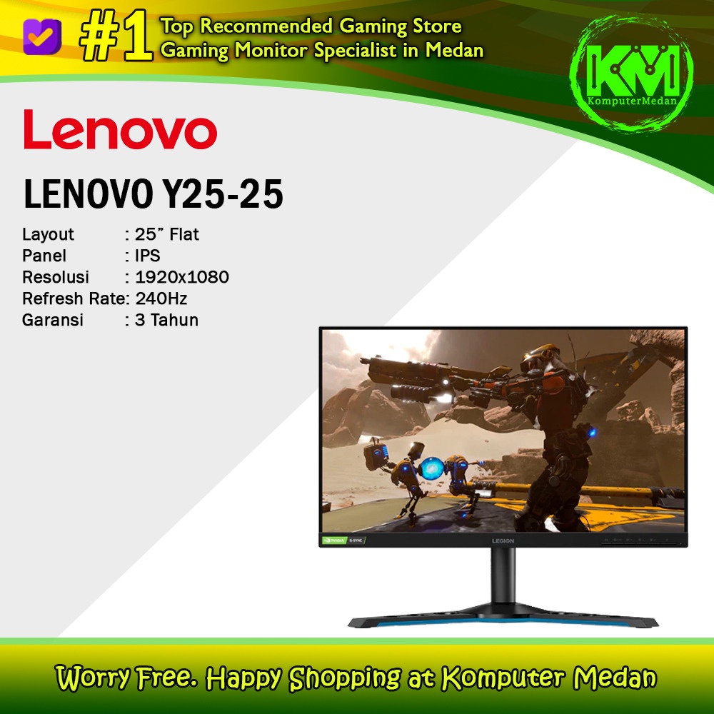 Jual LENOVO LEGION Y25-25 (24,5"/IPS/240Hz/0,5ms/HDMI/DP/FreeSync Premium/Speaker) | Shopee ...