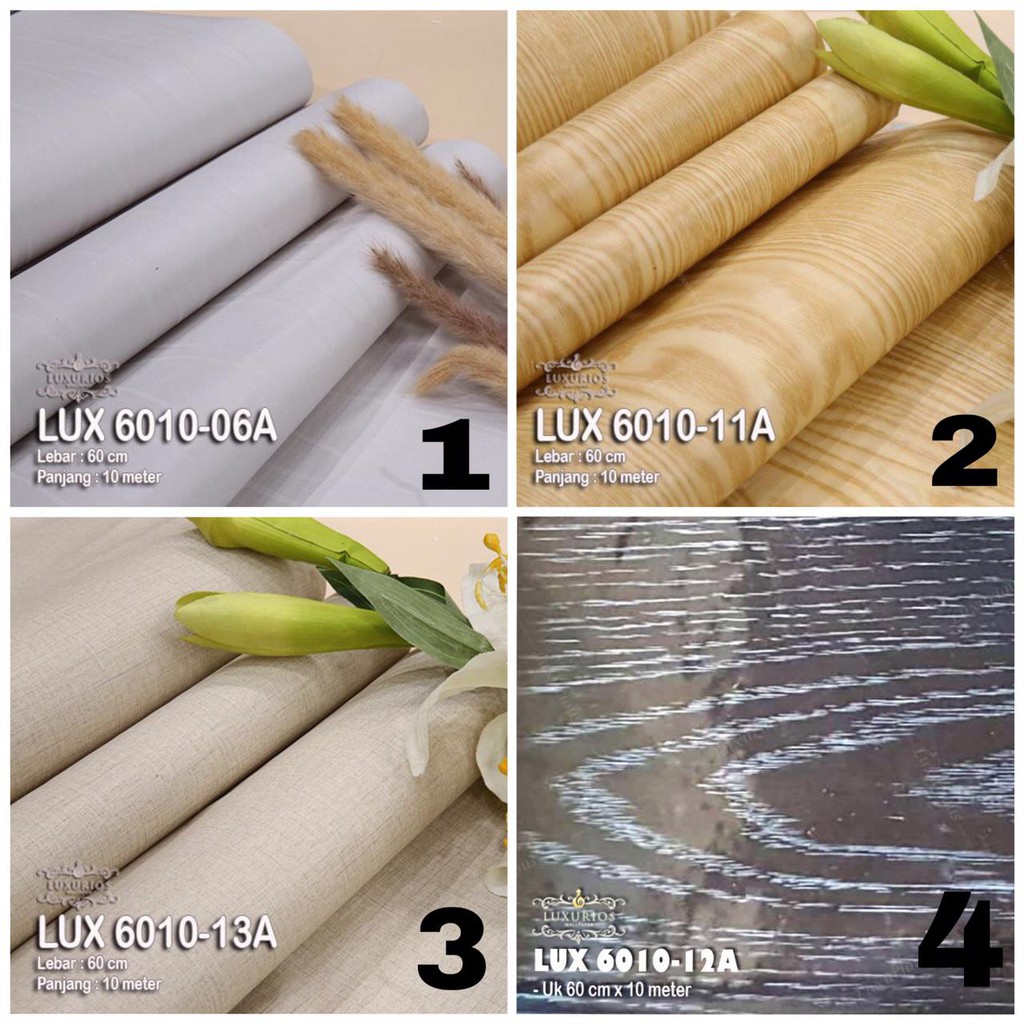 Jual WALLPAPER STICKER DINDING MOTIF KAYU COKLAT /VINYL WOOD PUTIH HITAM PREMIUM 60CM X 10 MTR ...