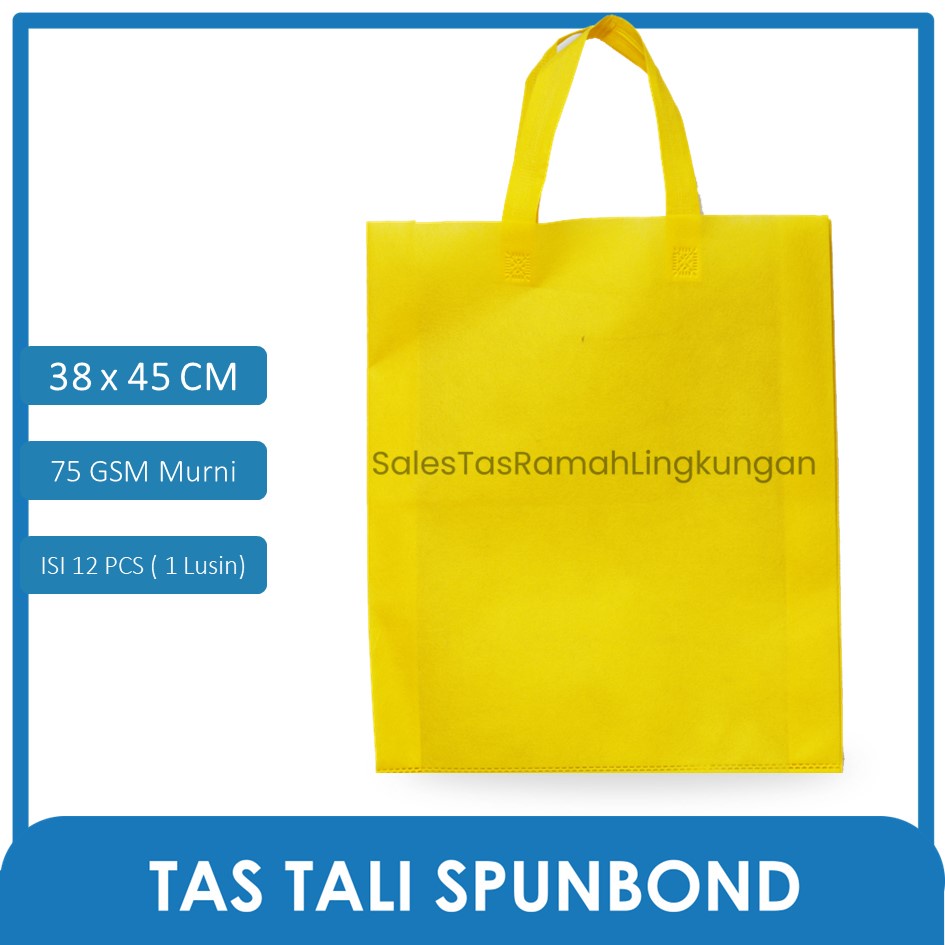 Jual GOODIE BAG SPUNBOND HANDLE 38X45 LUSINAN / TAS PRESS (KUNING ...