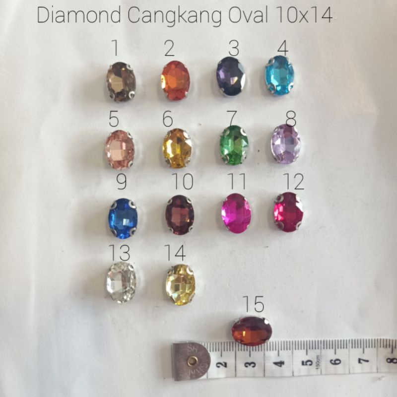 Jual Diamond Cangkang Oval 10x14, 8x10 Isi 12 pcs / Diamond Cangkang ...