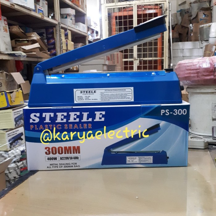 Jual MESIN PRESS PLASTIK IMPULSE SEALER STEELE PS-300 30CM | Shopee ...