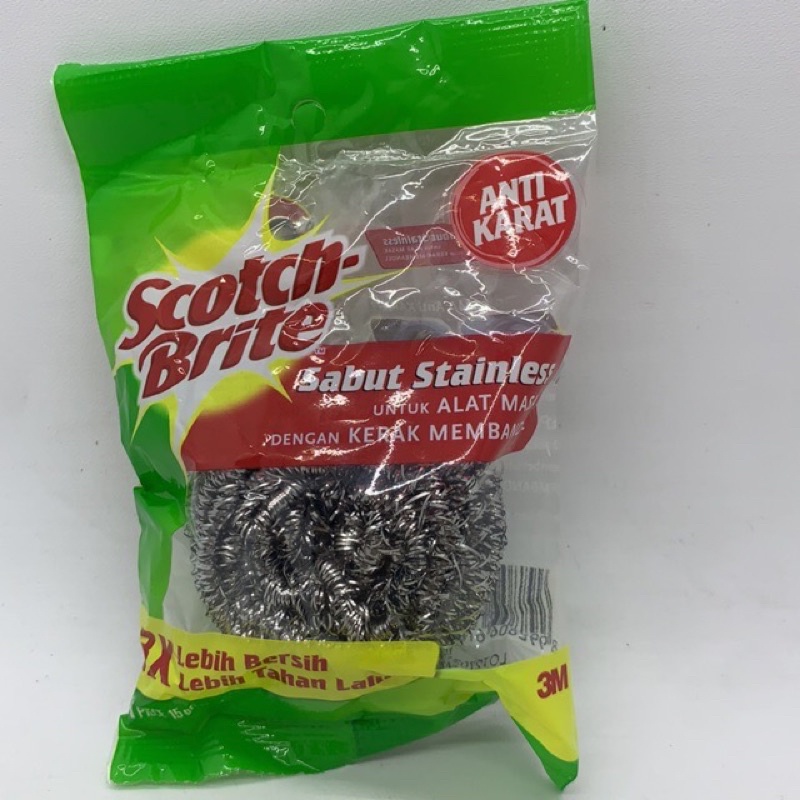 Jual Scotch Brite - Sabut Besi Stainless Anti karat 15gr | Shopee Indonesia