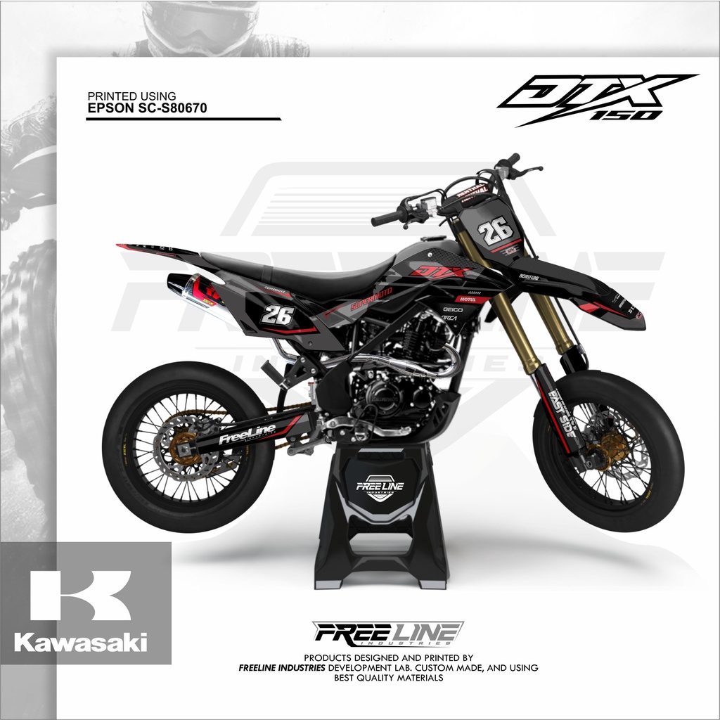 Jual Decal KLX DTRACKER Hitam Custom Desan Full Body | Shopee Indonesia
