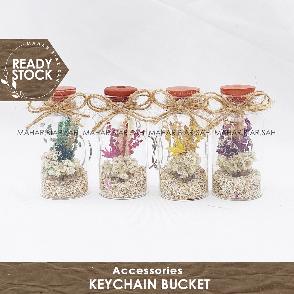 Jual RS Keychain Bucket / Gantungan Kunci Bunga Kering / gantungan ...